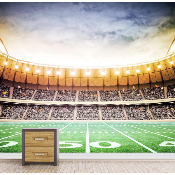 IDEA4WALL Neon Light Sunset Football Stadium Sports Athlete Photography ...