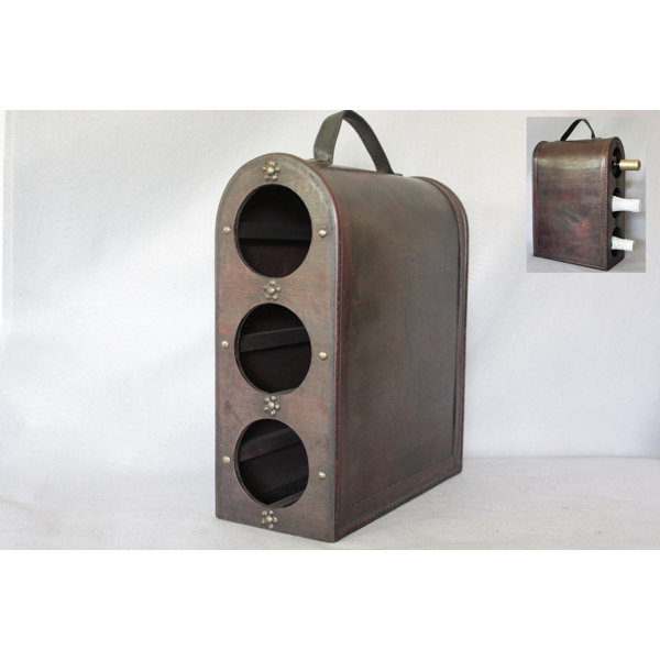 Williston Forge 3 Bottle Wood Box | Wayfair