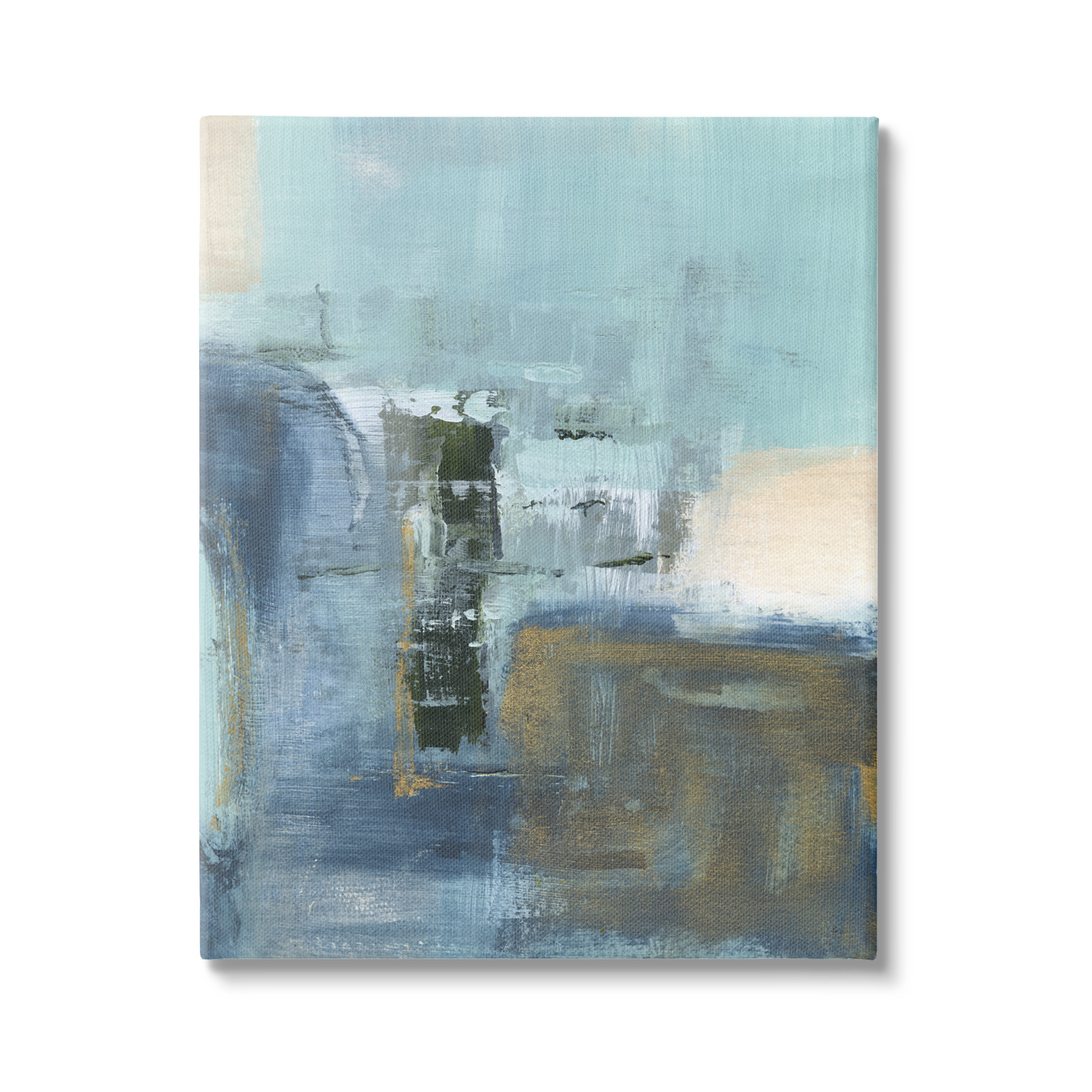 Wade Logan® Blue Abstract Painting Canvas Print Wall Art Design By ...