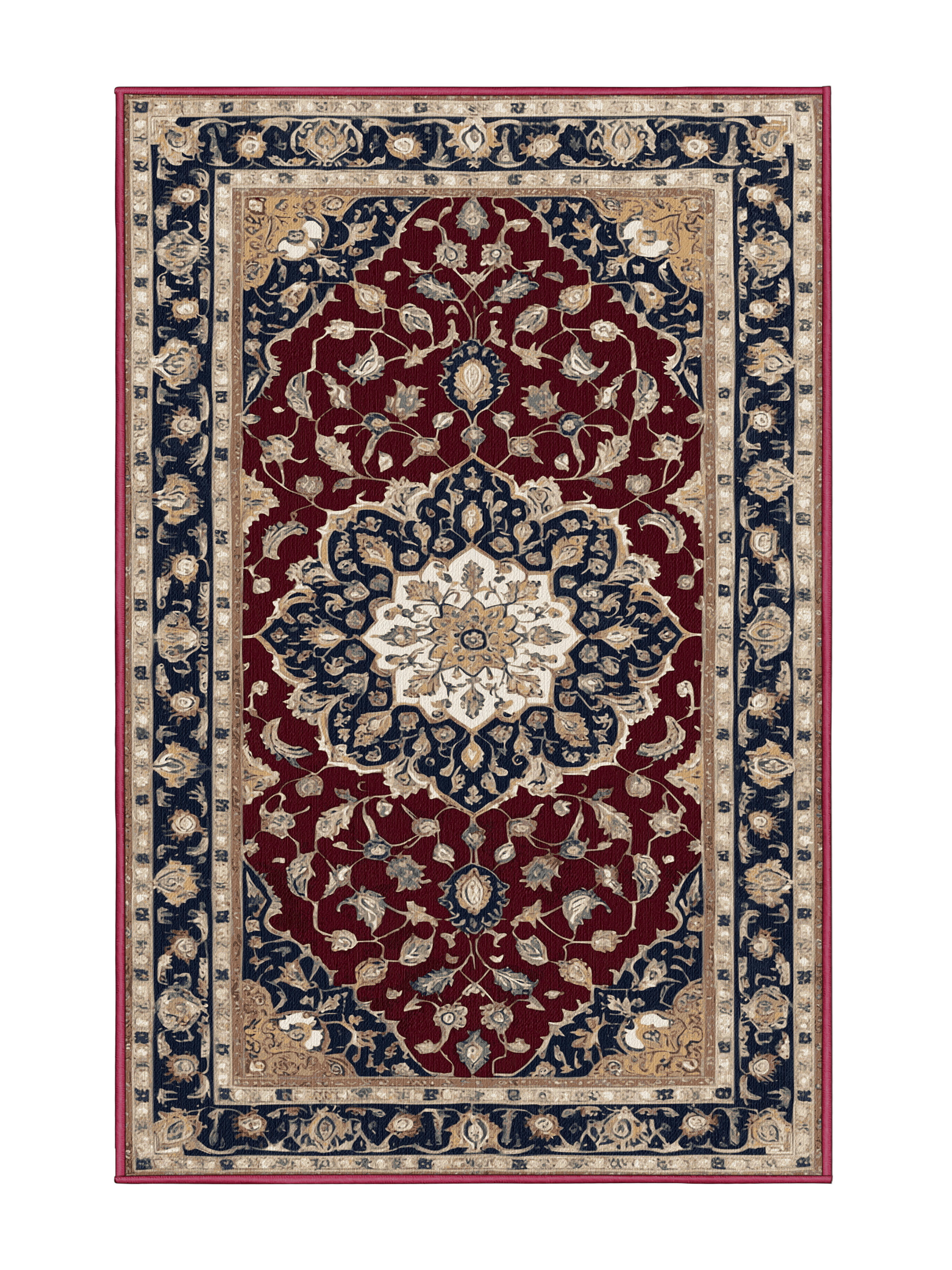 Bungalow Rose Machine Washable Persian Red Area Rug | Wayfair