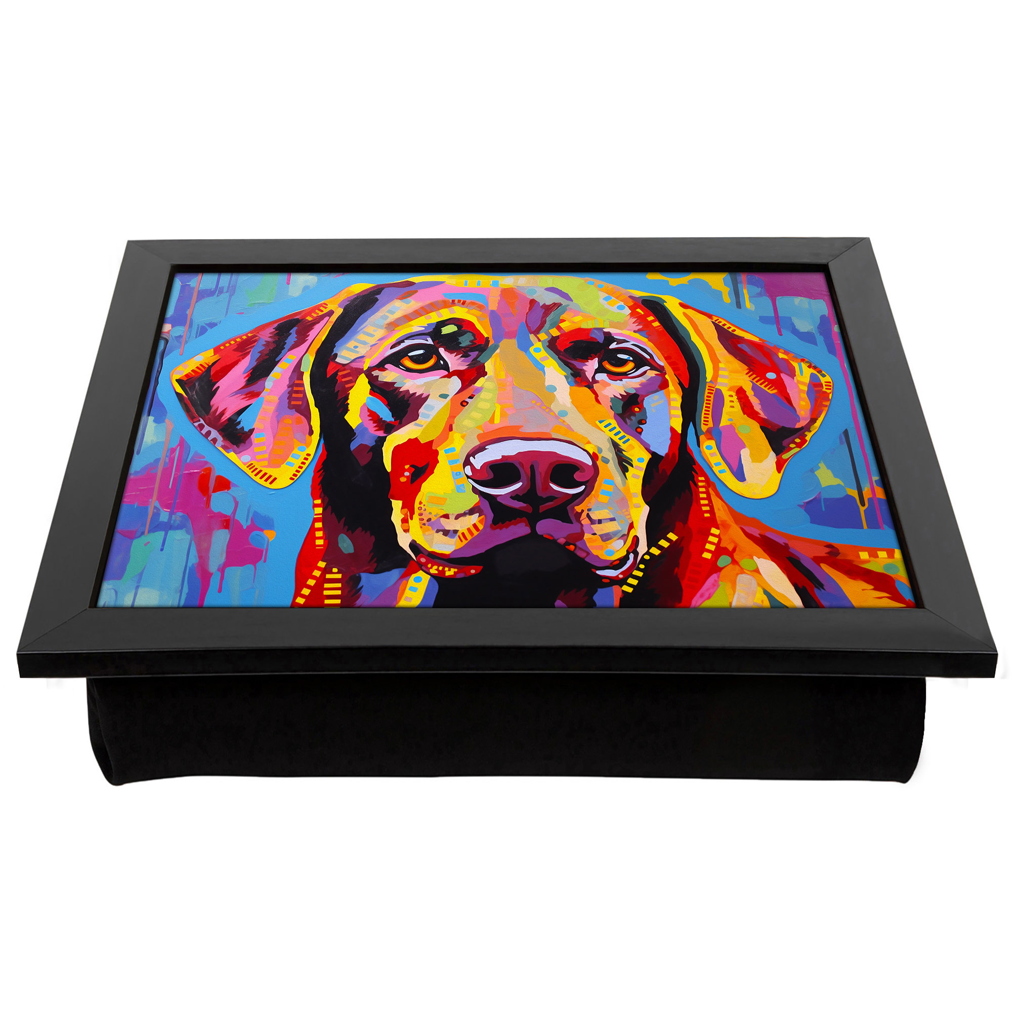 Metro Lane Labrador Retriever Pop Art Lap Tray with Cushion | Wayfair.ie