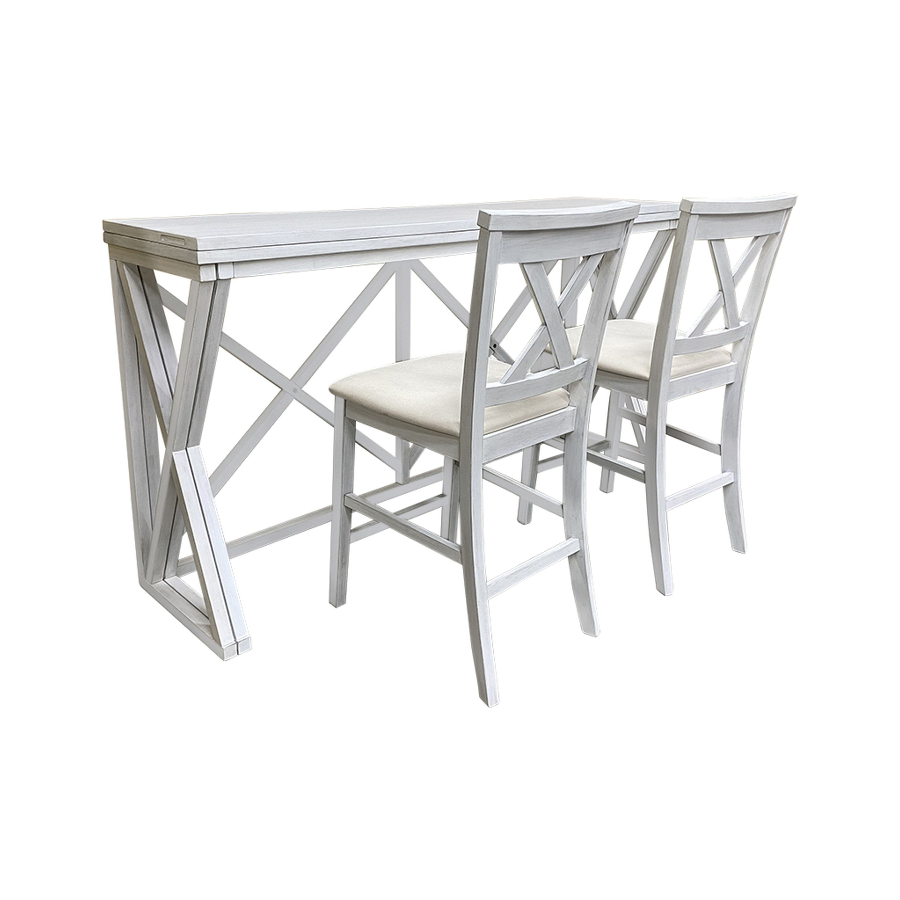 Carolina Cottage Taylor Flip Top Bar Table With Counter Stools | Wayfair