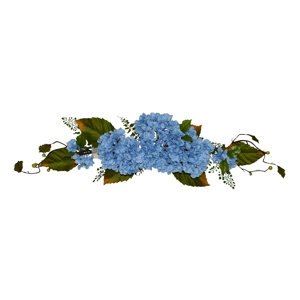 Primrue 32" Blue Hydrangea Swag | Wayfair