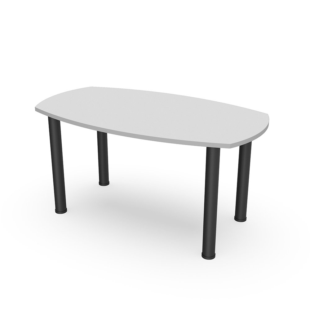 Skutchi Designs, Inc. 5 Ft Arc Boat Shaped Meeting Room Table with Post ...