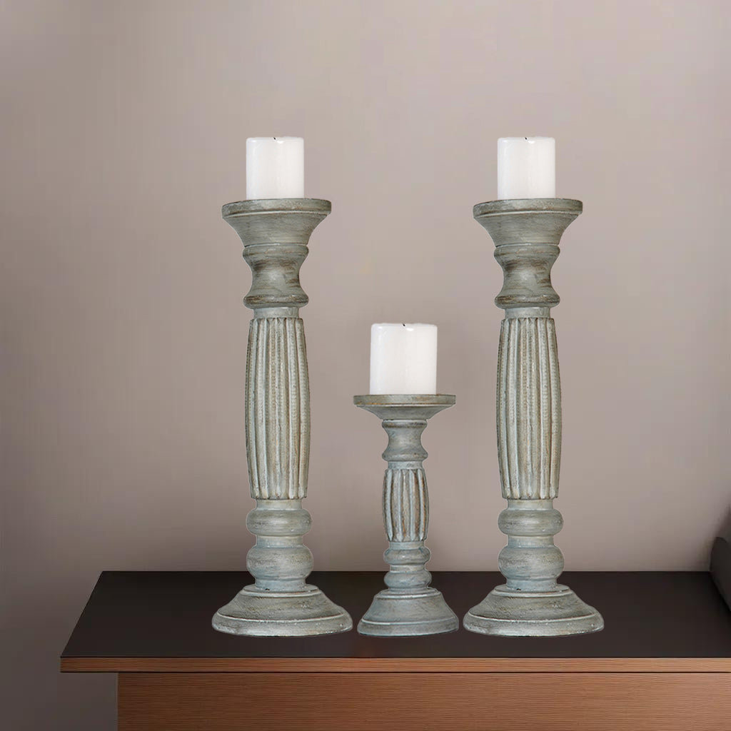 Ophelia & Co. 15'' H Wood Tabletop Pillar | Wayfair