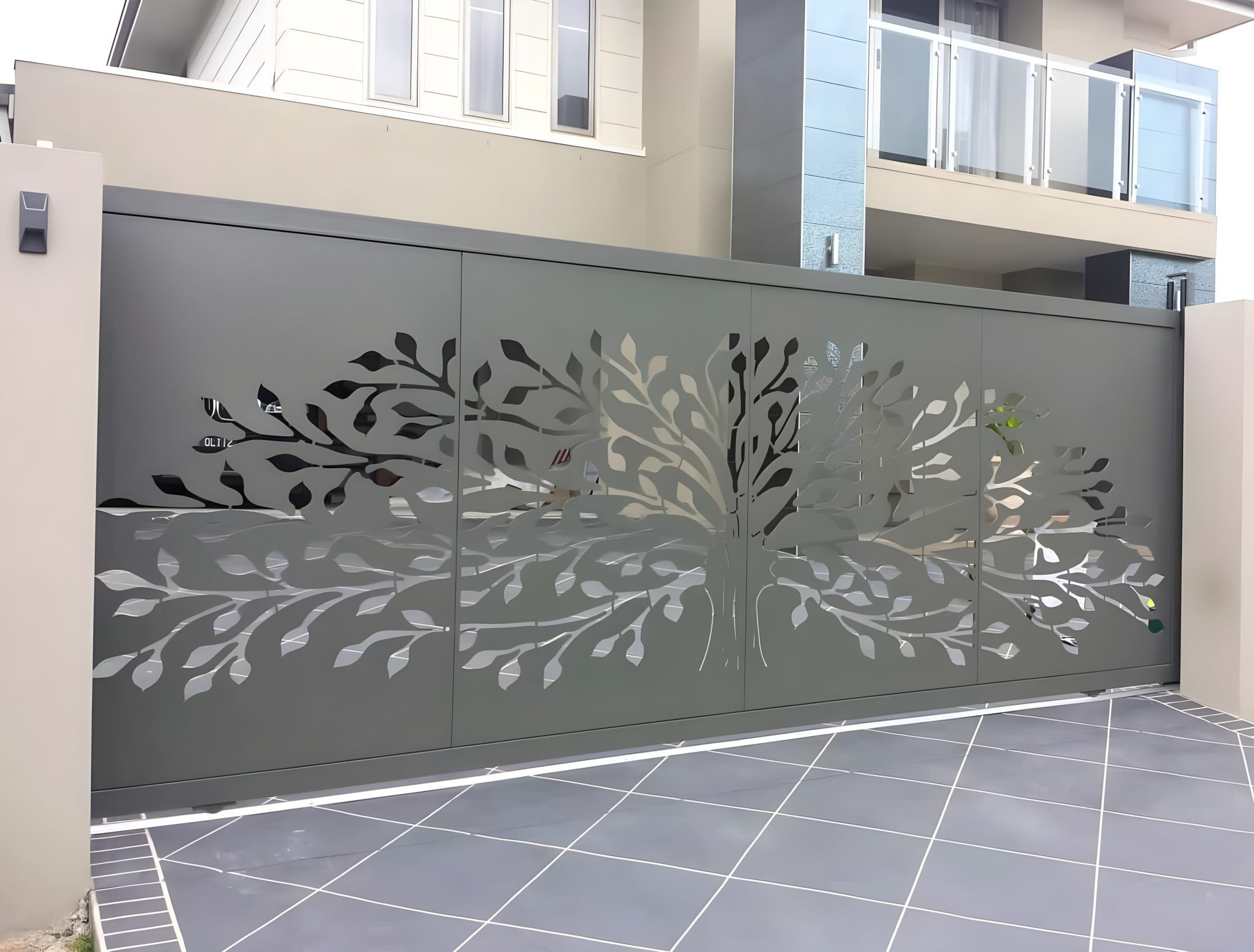 TAIMCO Vertical Stripe Metal Driveway Gate - Wayfair Canada