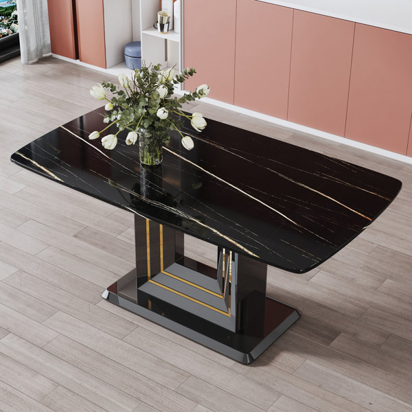 Mercer41 Joreen Glass Top Dining Table | Wayfair