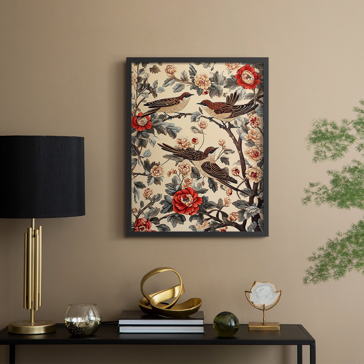 Red Barrel Studio® WM MORRIS Series CXXVI -Premium Framed Print -Ready ...