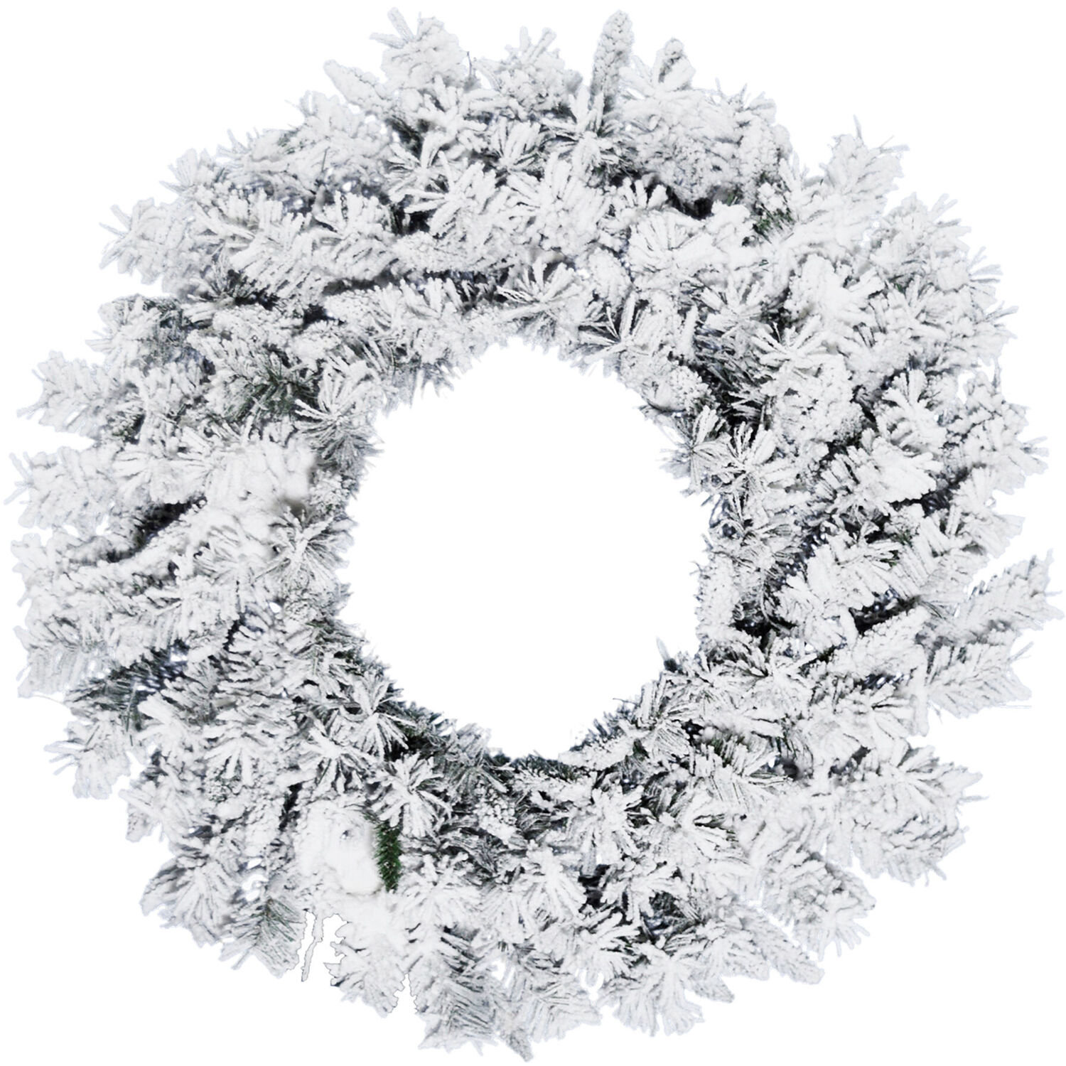 Christmas Time CT 24" White Pine Snowy Wreath | Wayfair
