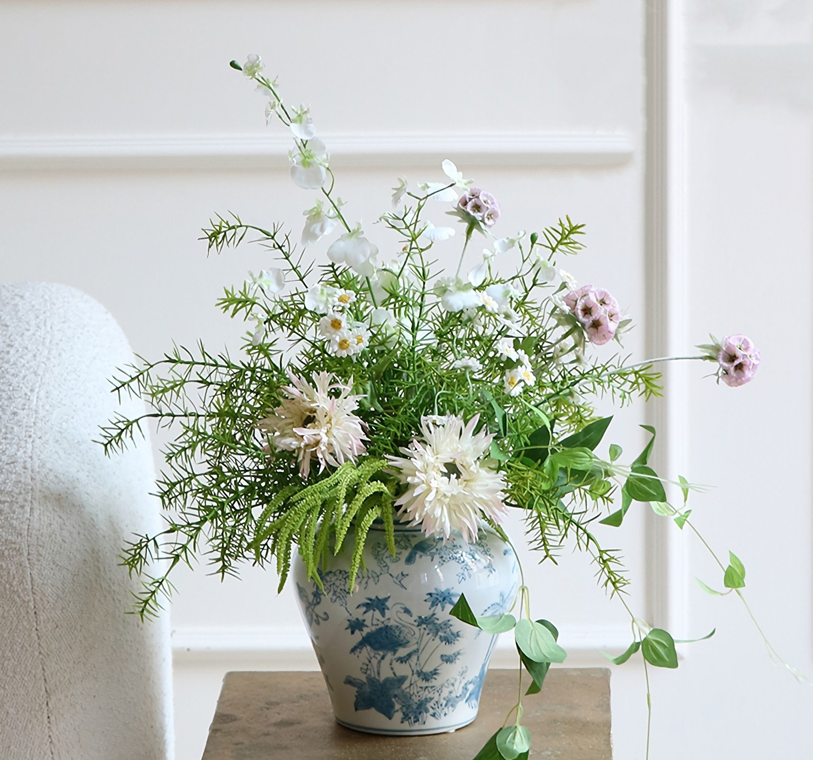 Infinitee Green Home Simulation Bouquet, Fake Flower Vase, Flower ...