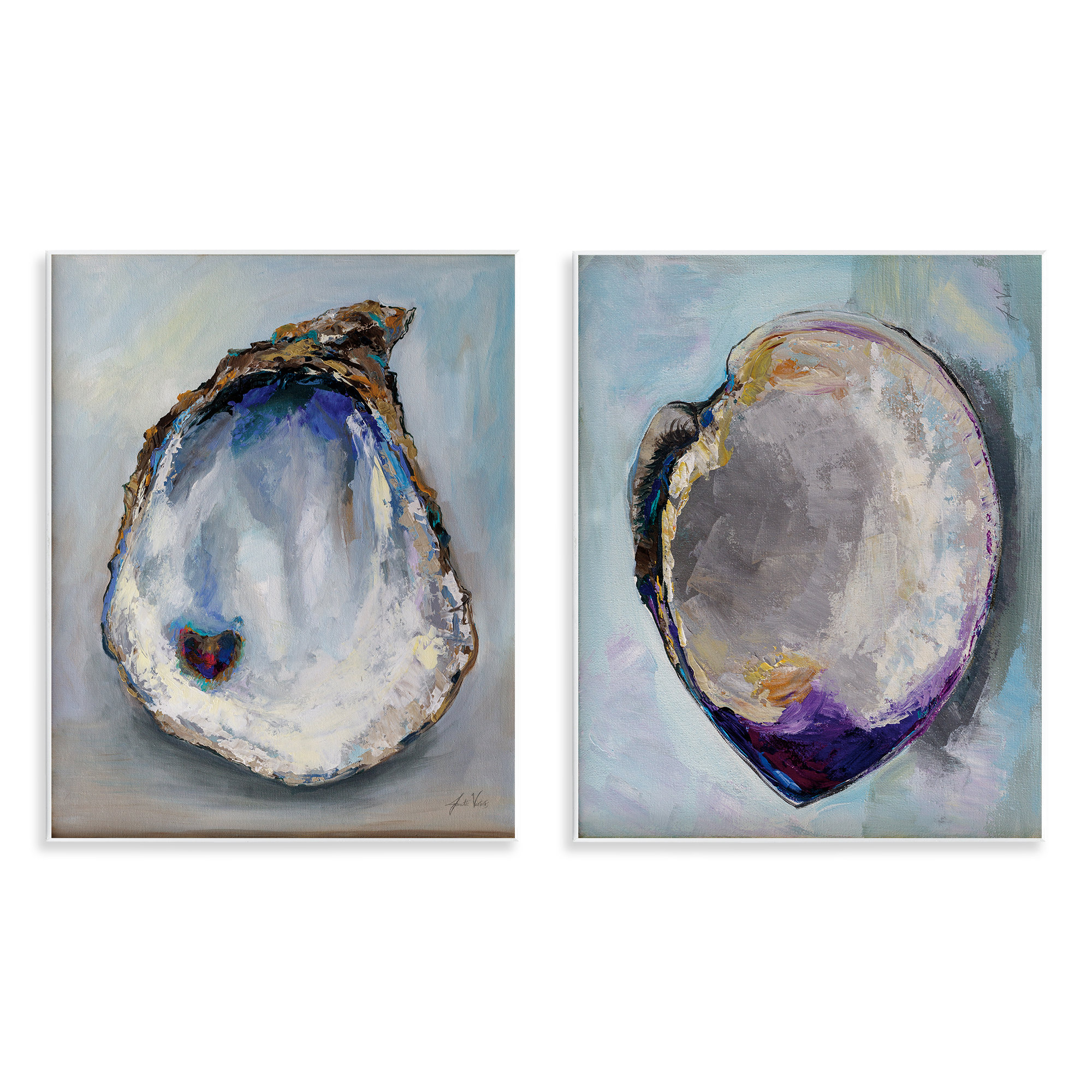 Highland Dunes Open Oyster Clam Shell 2 PC Wall Plaque Art Set by ...