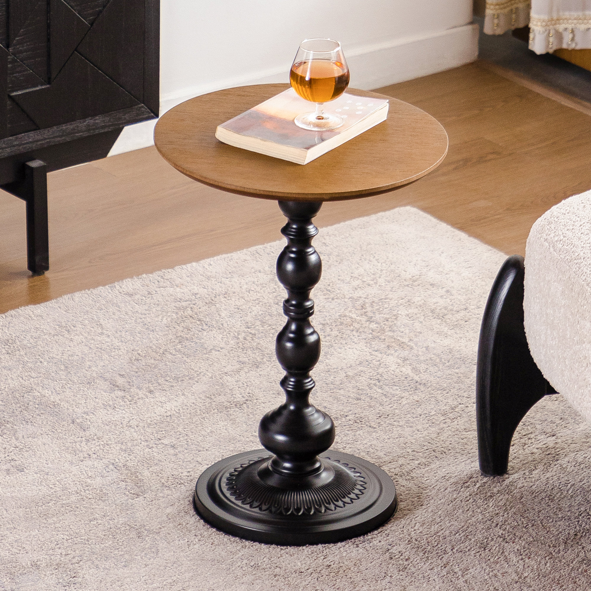 Alcott Hill® Wood Top Round End Table & Reviews | Wayfair