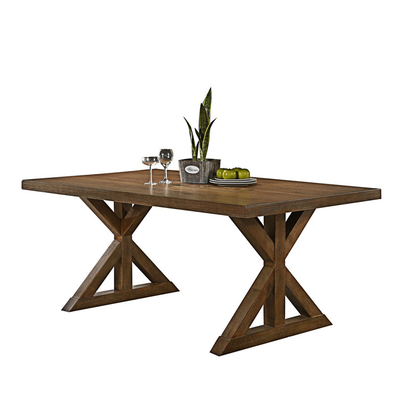 Ophelia & Co. Morden Farmhouse Trestle Dining Table | Wayfair