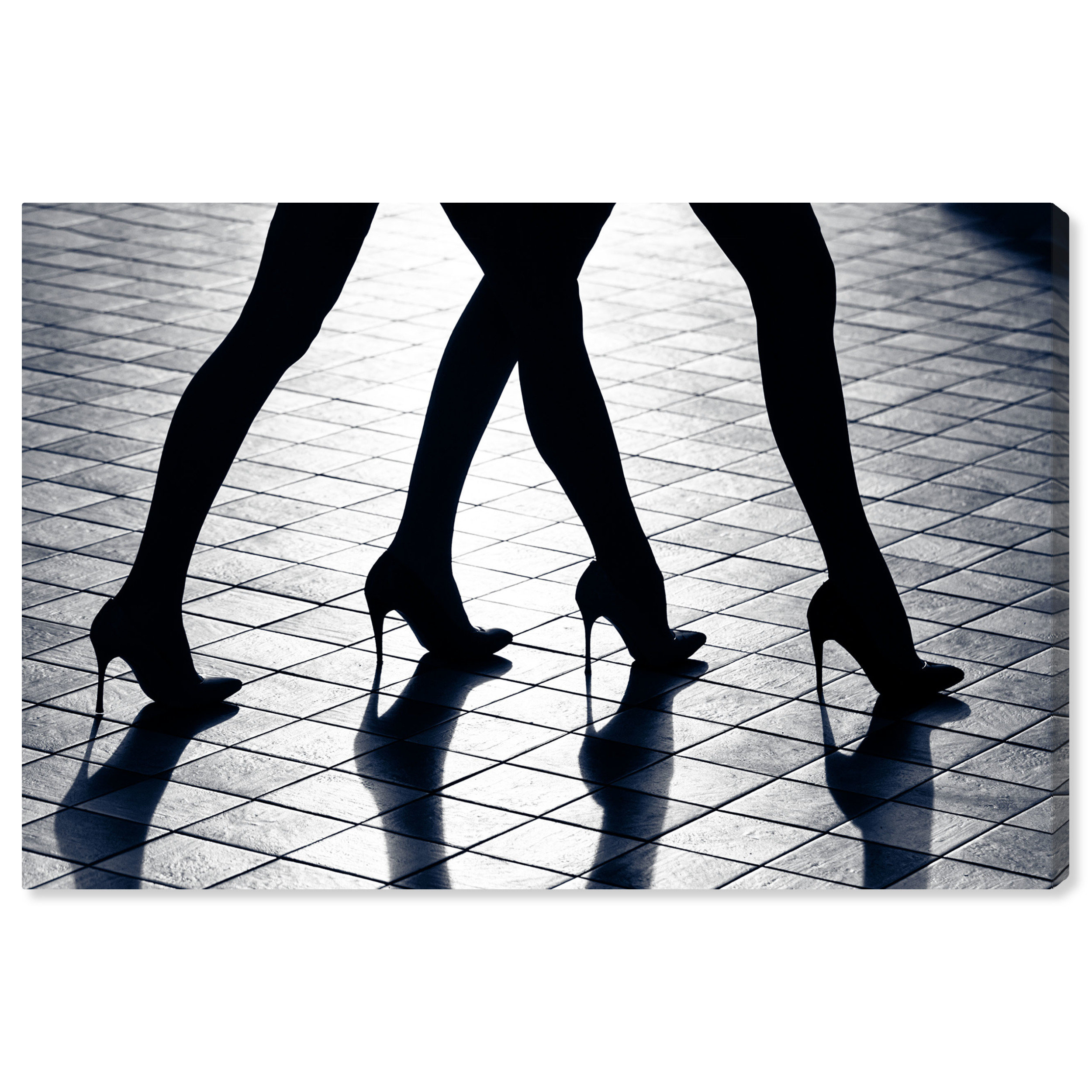 Oliver Gal Black and White Women in Stilettos Contemporary Framed ...