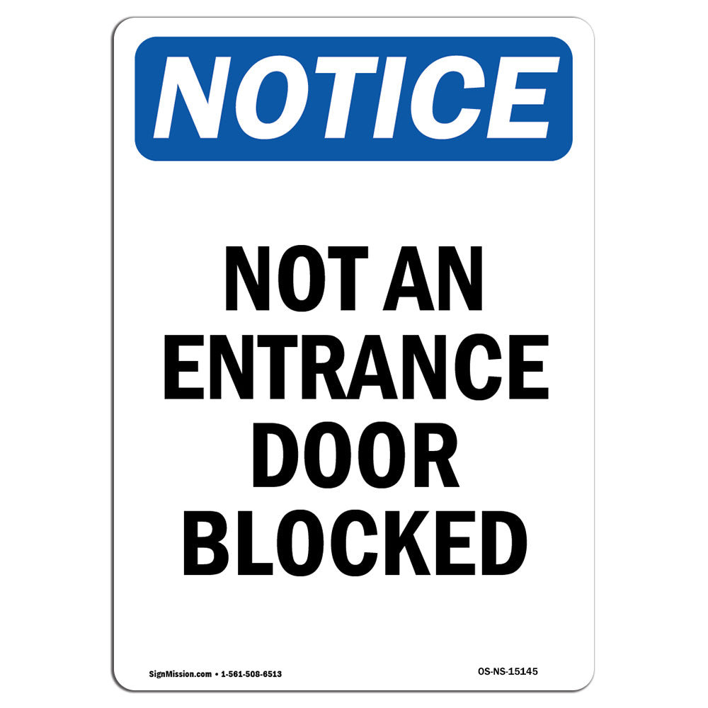 SignMission Not An Entrance Door Blocked Sign - Wayfair Canada