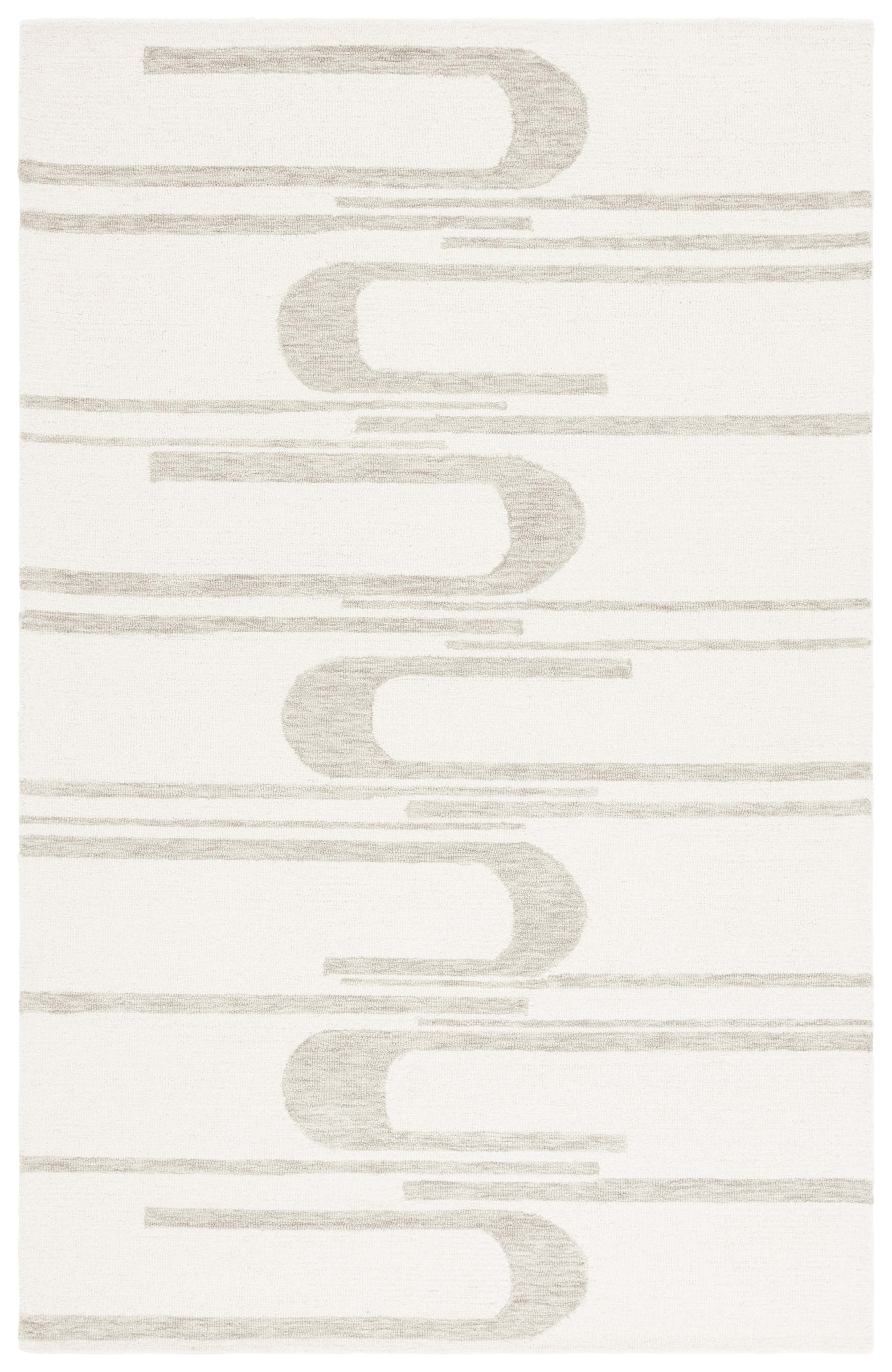 Wrought Studio™ Baasit Ebony Hand Tufted 80% Wool 20% Cotton Abstract ...