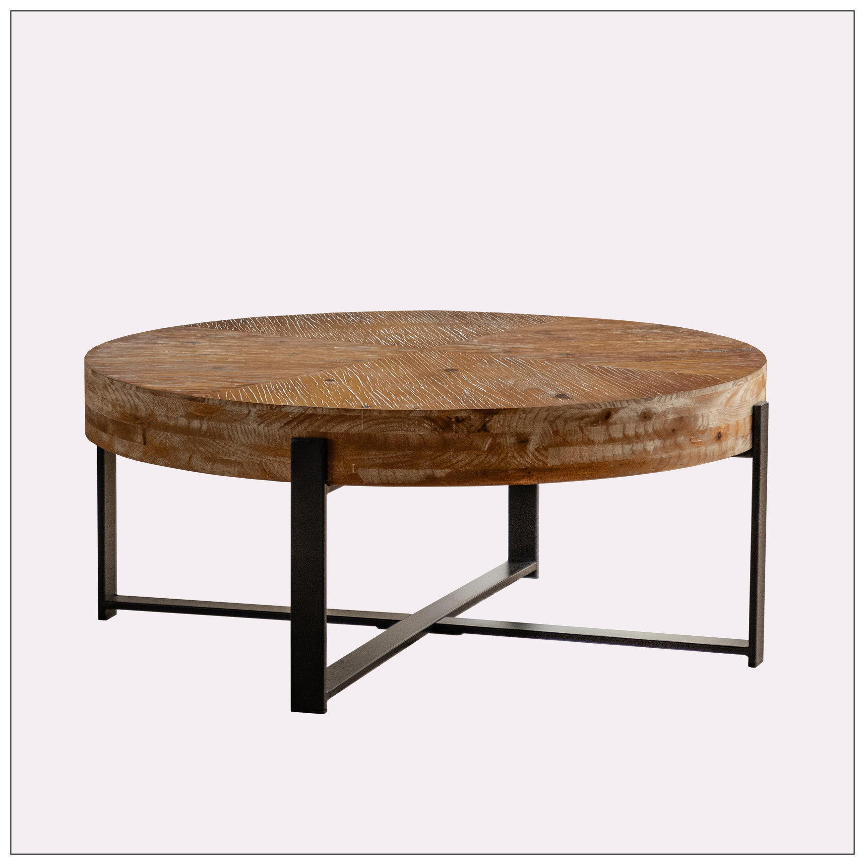 Loon Peak® Retro drawing technology Splicing Round Coffee Table | Wayfair