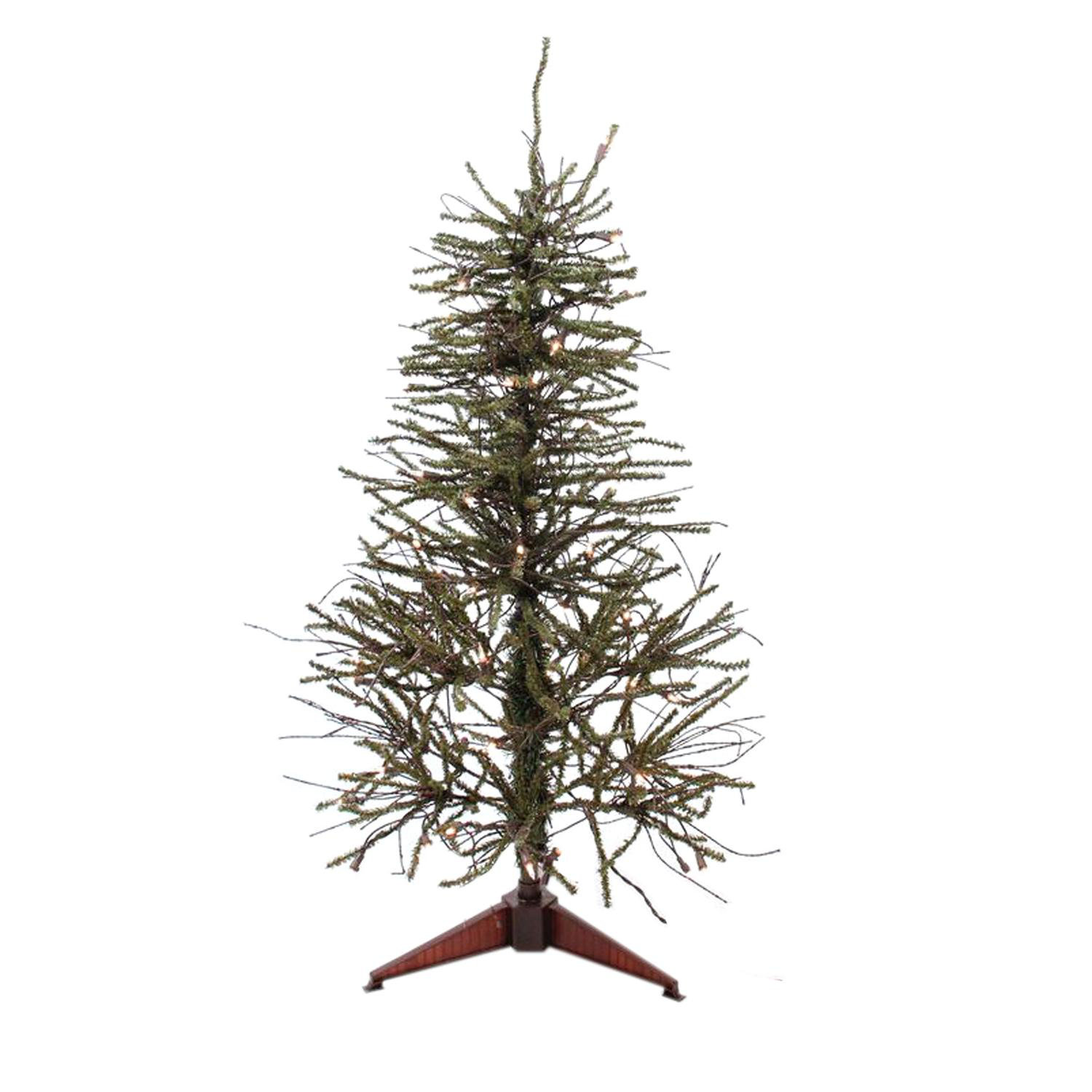 The Holiday Aisle® 3' Warsaw Twig Artificial Christmas Tree - Clear ...