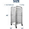 Trent Austin Design Aluminum Bun Pan Rack with Lockable Casters, Large ...