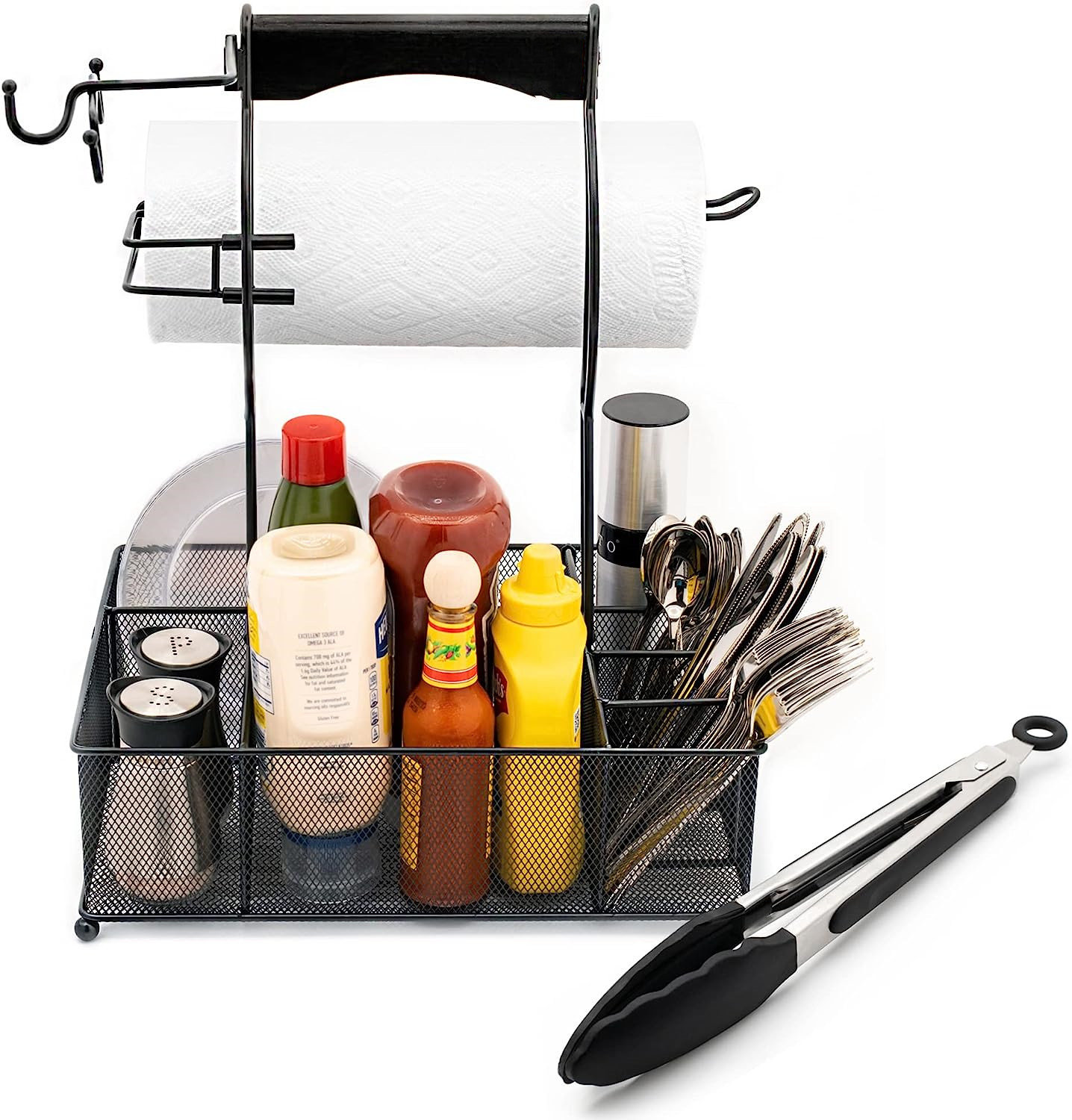 YardStash Large BBQ Utensil Organizer - Multipurpose Storage Organizer ...