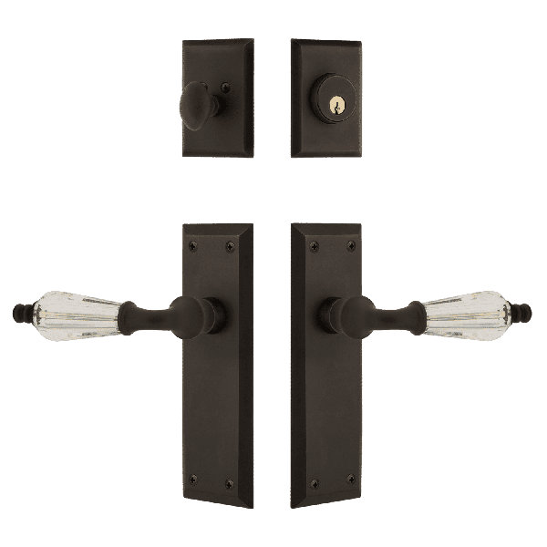 Nostalgic Warehouse New York Entry Set with Parlour Crystal Lever | Wayfair