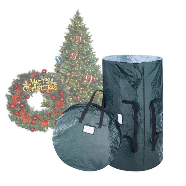 The Holiday Aisle® Heavy- Duty Storage Bag for 9FT Tree and 30" Wreath ...