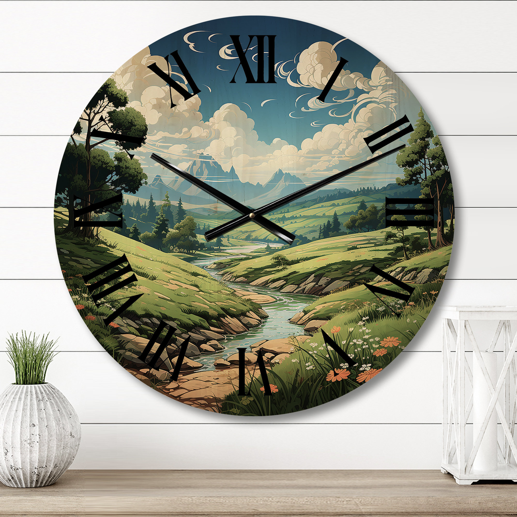 East Urban Home Countryside Verdant Valley II - Landscapes Oversized ...