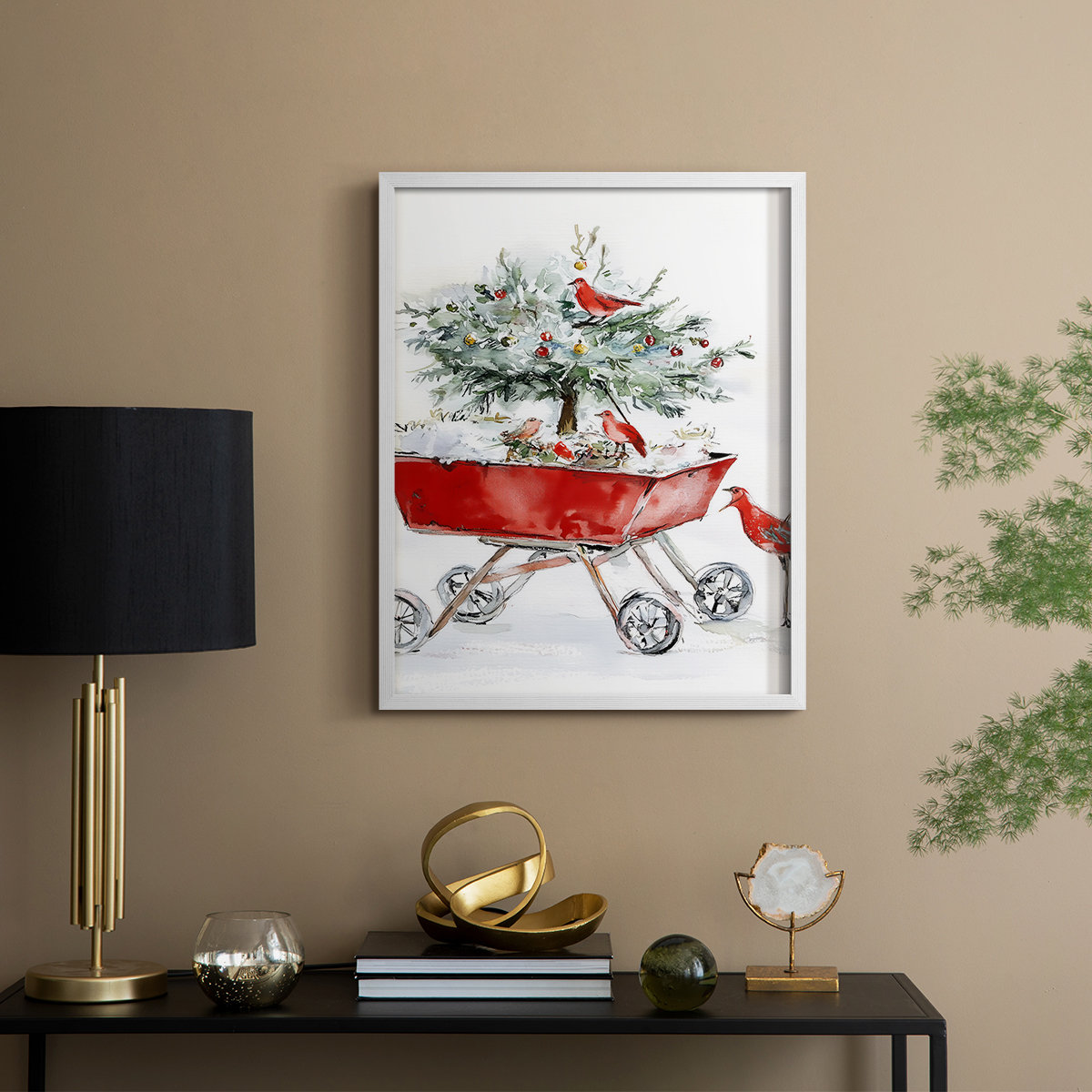 The Holiday Aisle® Christmas Holiday Art CXXXVII Framed Print - Solid ...