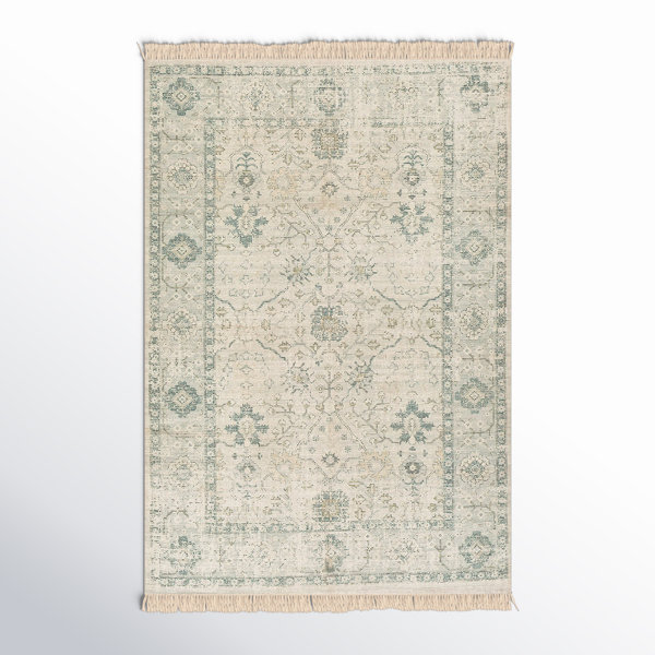 George Oliver Wensley Oriental Flatweave Sage Green/Light Olive/White ...