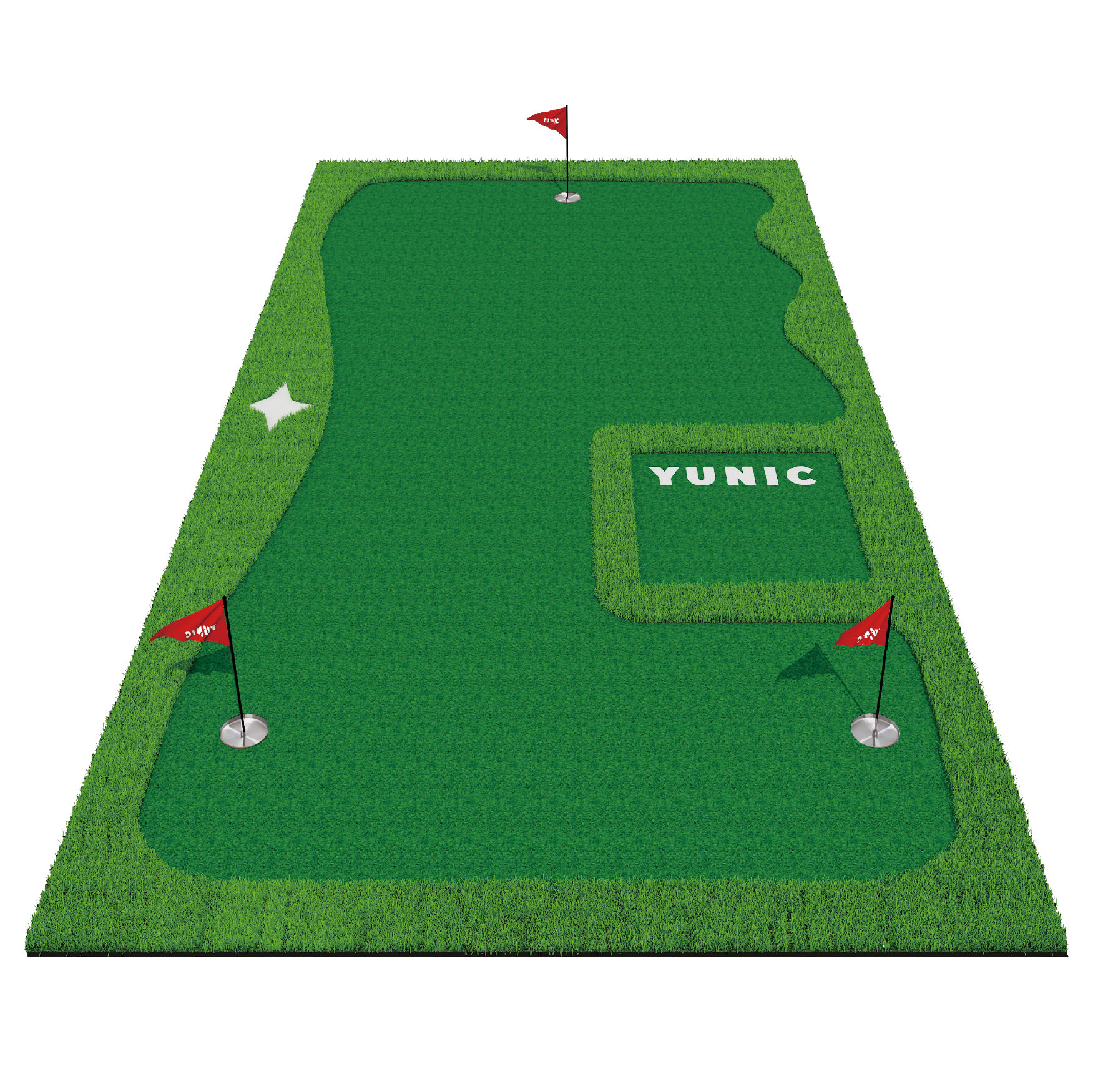 Yunic Yunic 16 ft Golf Putting Green for Indoor & Outdoor Putting ...