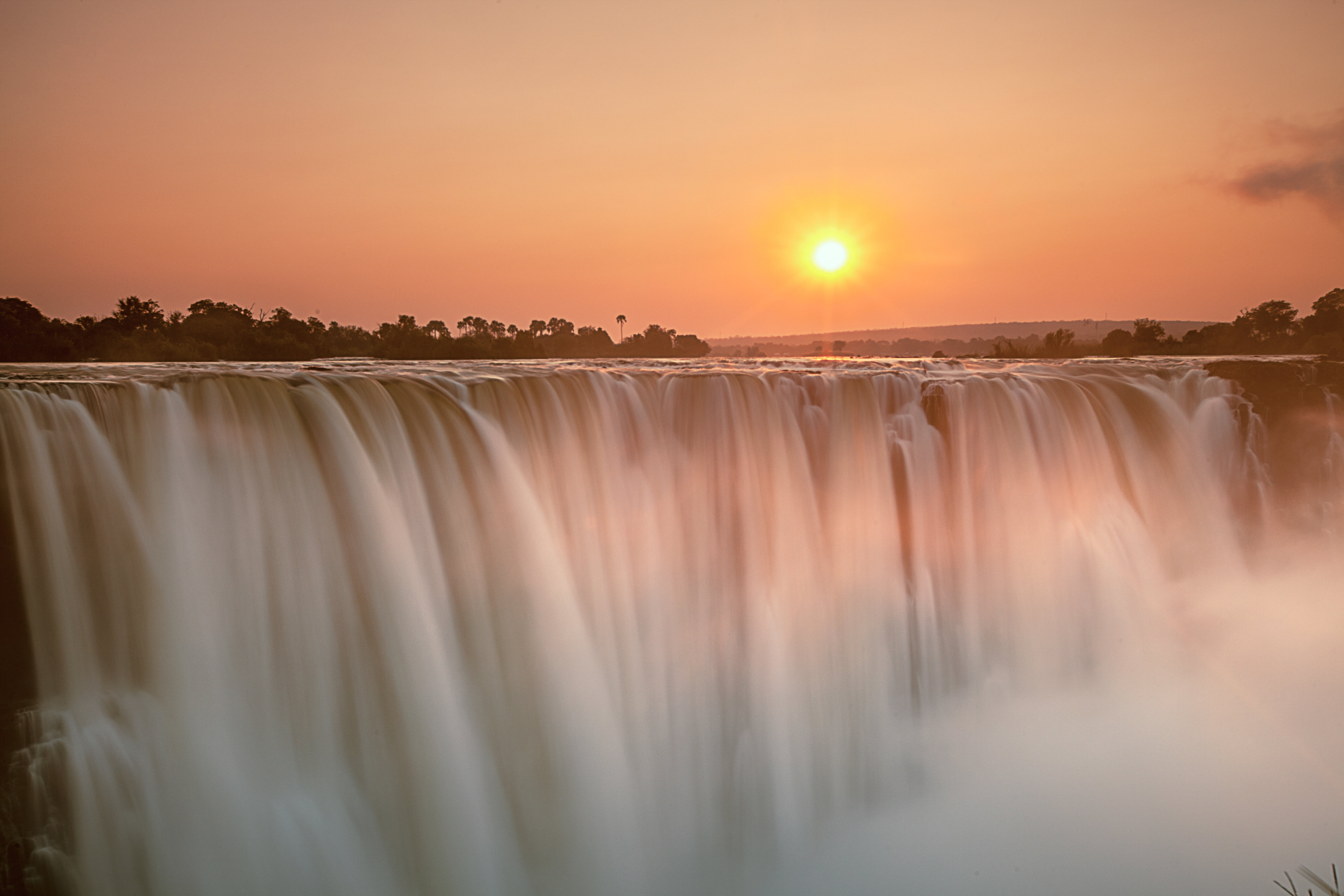 Millwood Pines Victoria Falls at Sunrise by 2630Ben - Wrapped Canvas ...