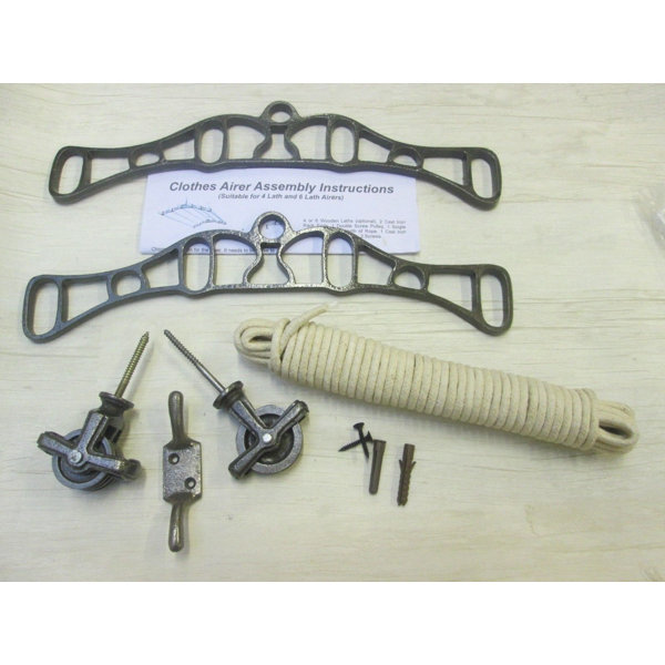 Hanging Laundry Drying Rope Ceiling Hanging Clothes Airer Kit – Cast ...
