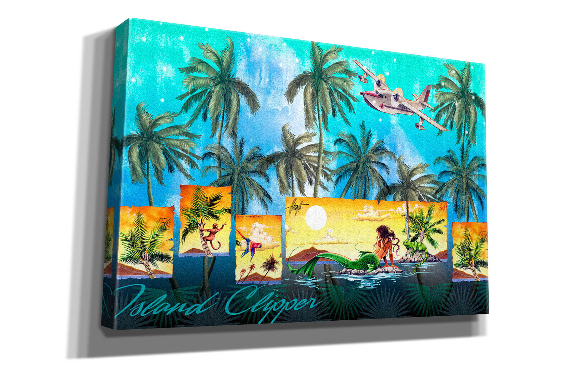 Bay Isle Home™ Mermaid Clipper On Canvas by James Mazzotta Print | Wayfair
