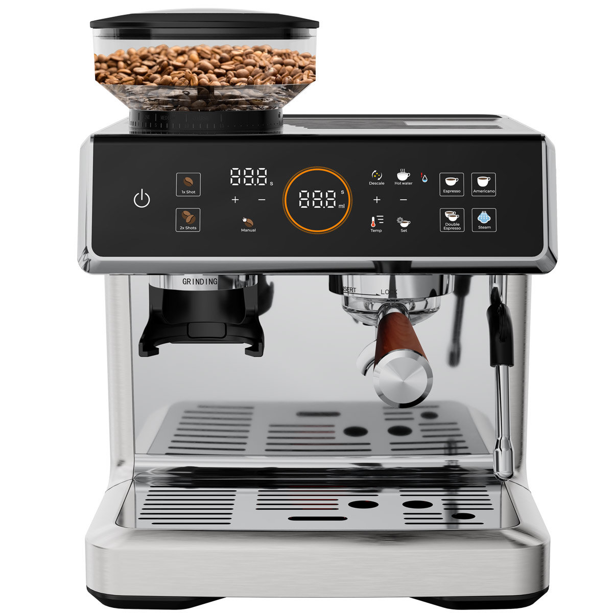YAAKOV touch coffee maker with grinder Semi automatic espresso machine ...