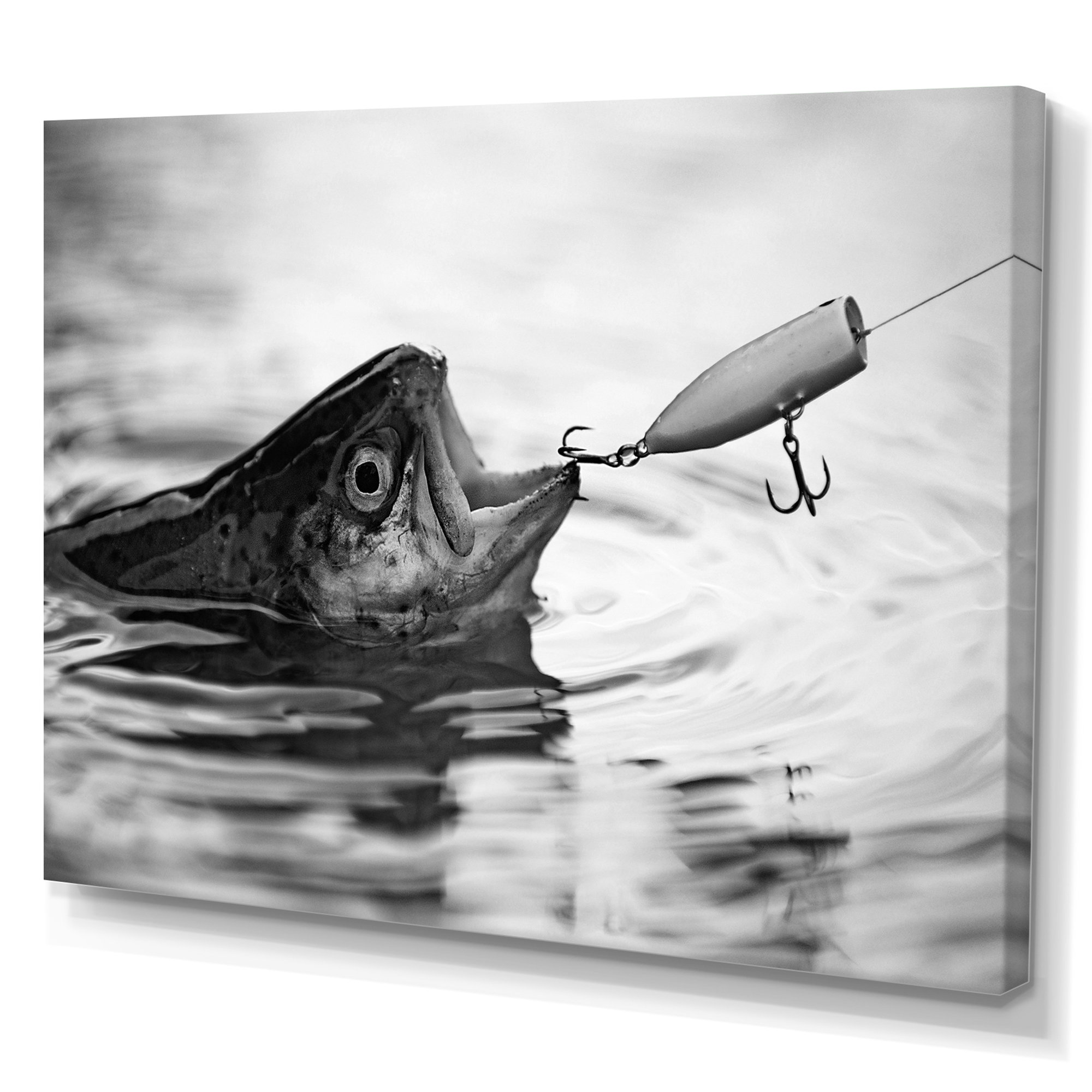 Highland Dunes Catching Bass Fish - Hunting & Fishing Wall Art Prints ...