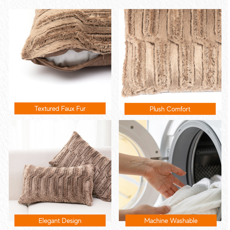 Mercer41 Najay Faux Fur Throw Pillow - Wayfair Canada