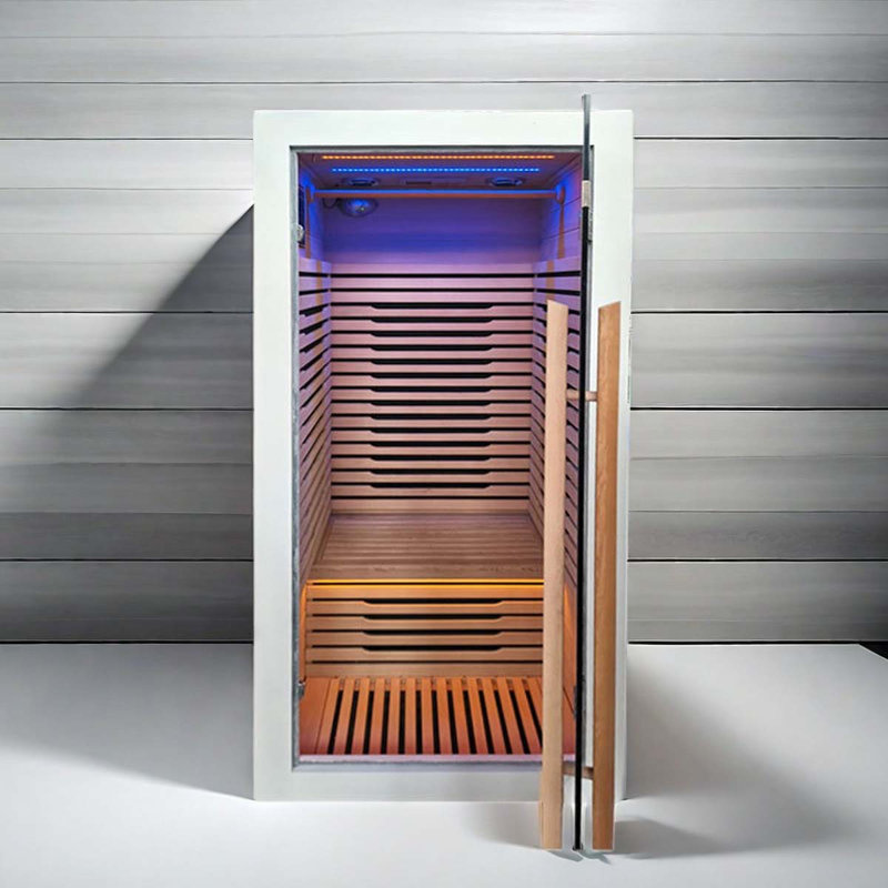 Hart Enjoy Life White Single Movable Solid Wood Sauna Room Sauna | Wayfair