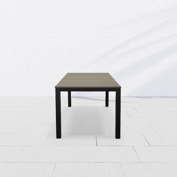 TANGENTWOOD Park City Dining Table with All-Weather Woodgrain HDPE ...