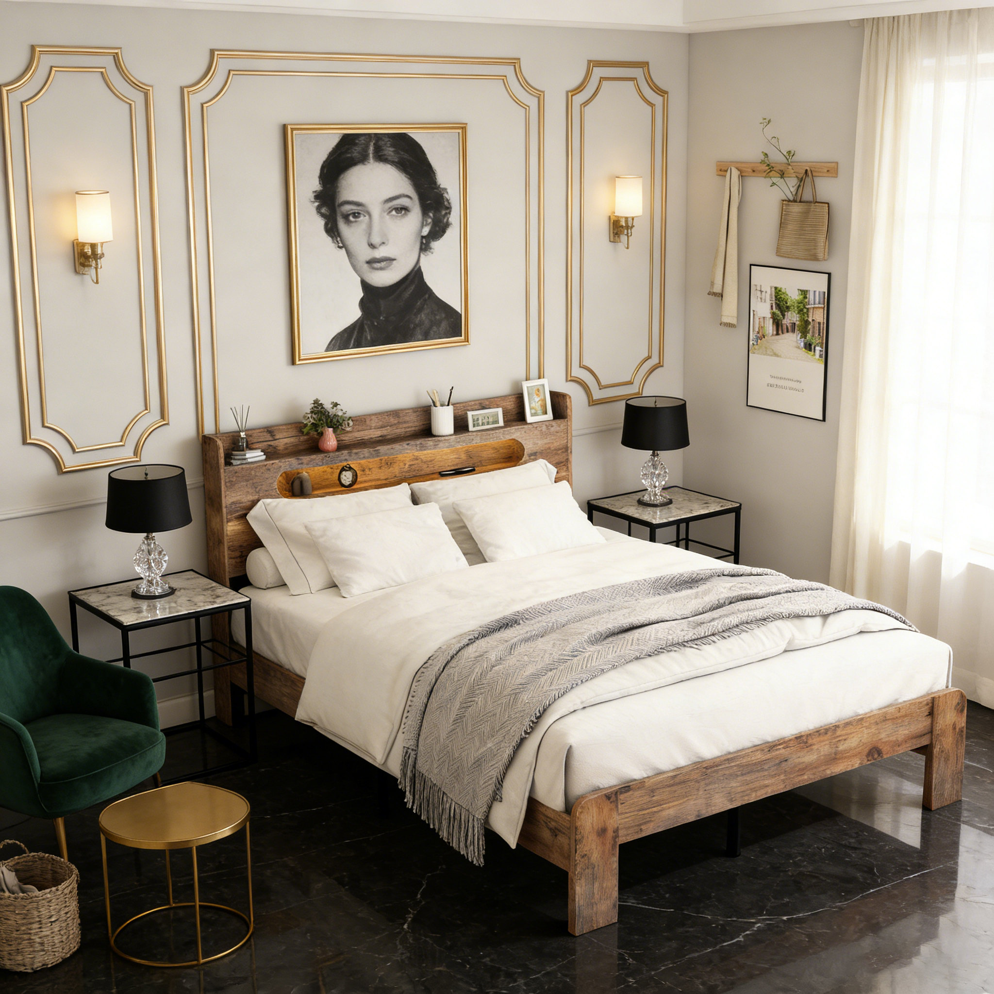 Ophelia & Co. Platform Bed With LED Headboard, USB Ports & Storage ...