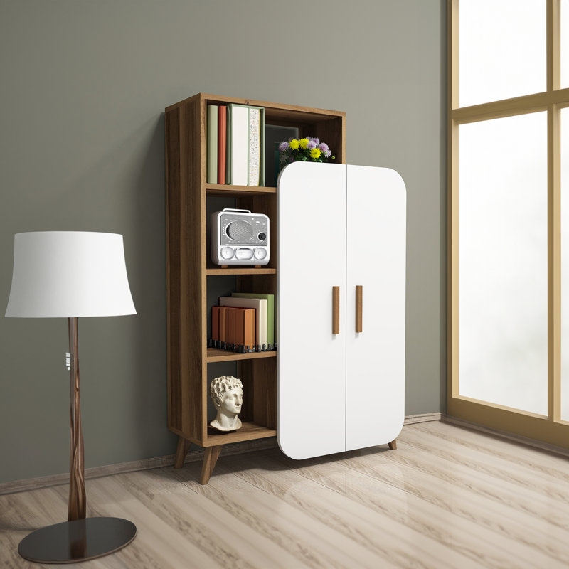 Hokku Designs Kerk Geometric Storage Bookcase | Wayfair