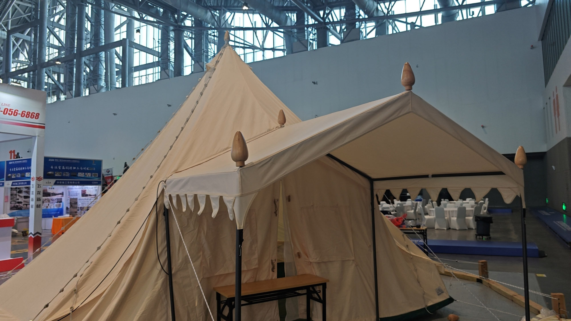 GROUPES 19.68*13.1Ft Canvas Tent Bell Tent Glamping, 4 Seasons Yurt ...