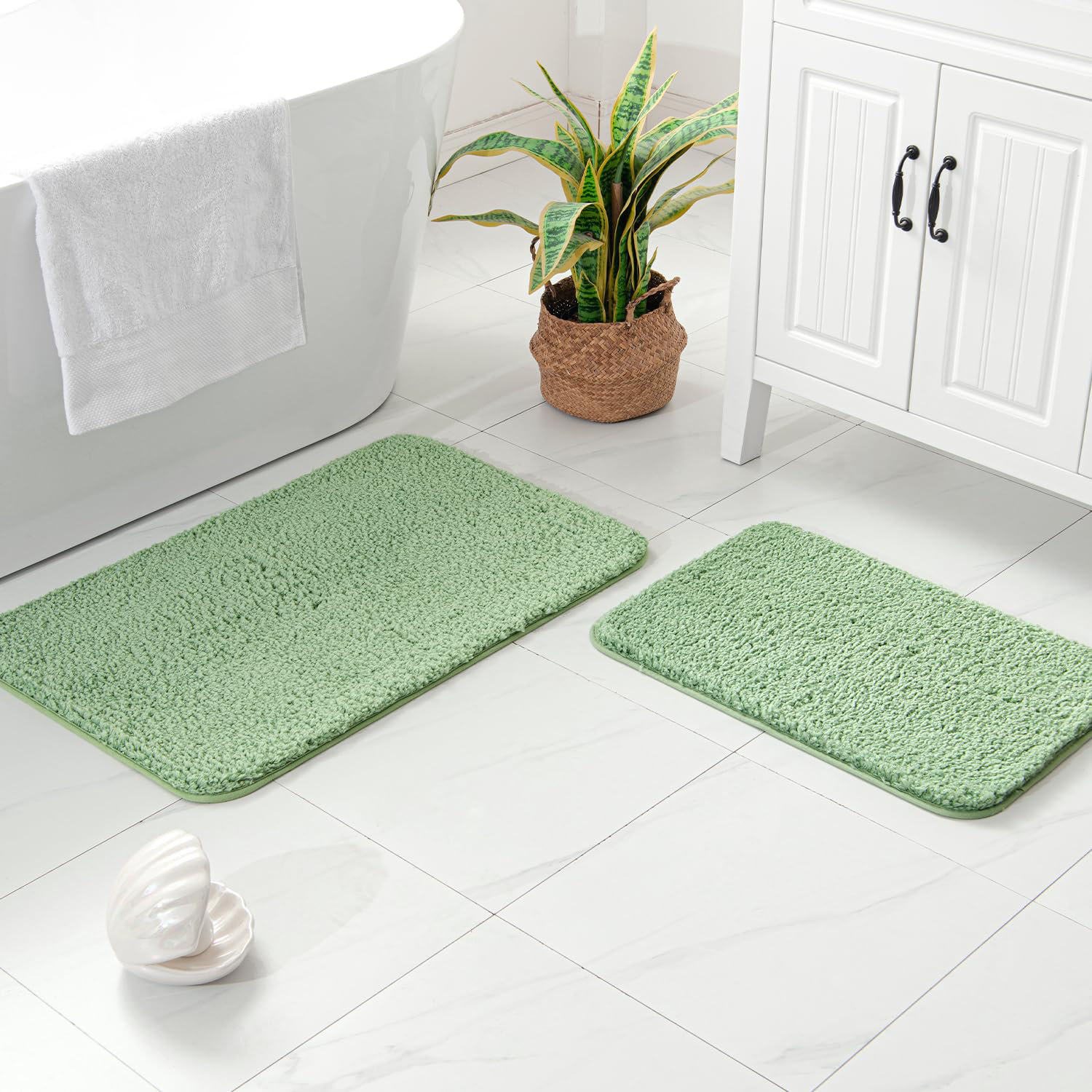 Latitude Run® Microfiber Bathroom Rugs And Mats Sets 2 Pieces Extra ...