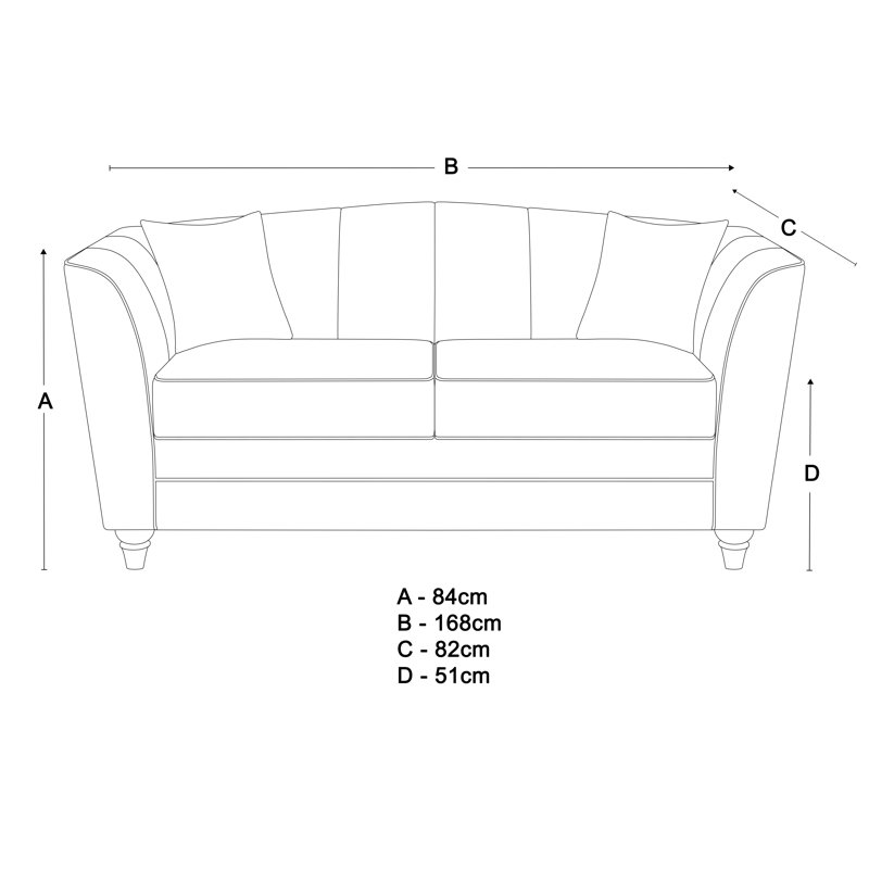 ClassicLiving Laverton 2 Seater Velvet Flared Arm Sofa | Wayfair.co.uk