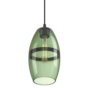 Green Shade Pendant Lighting You'll Love | Wayfair