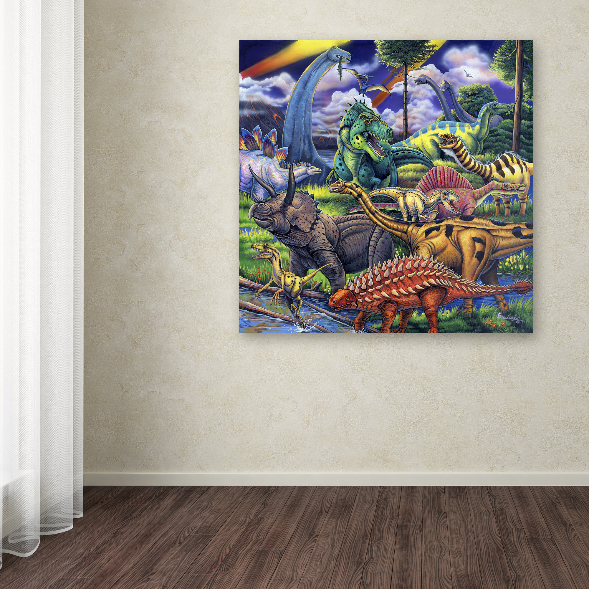 Red Barrel Studio® Caiti 'Dinosaur Friends' Graphic Art Print on ...