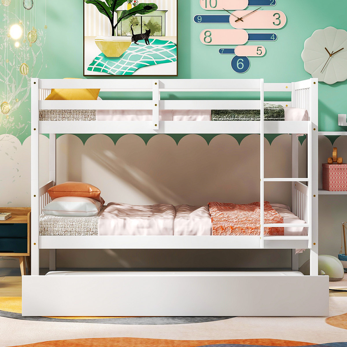 Home Decor Twin Over Twin Standard Beds Standard Bunk Bed with ...
