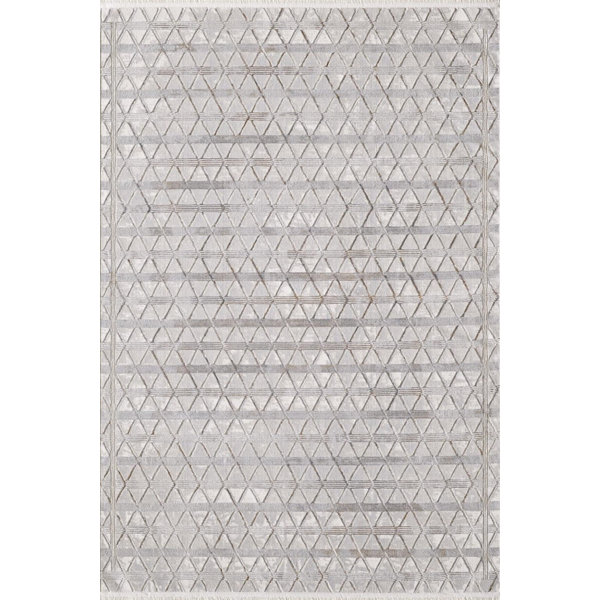 Ebern Designs Mindie Geometric Machine Woven 80x120 Area Rug | Wayfair ...