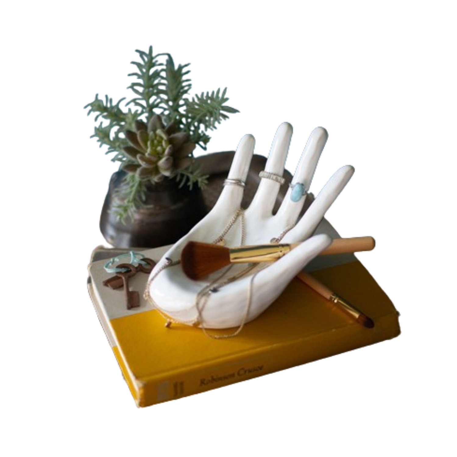 Kalalou Ceramic Hand Ring Holder Jewelry Box (Mini4) | Wayfair