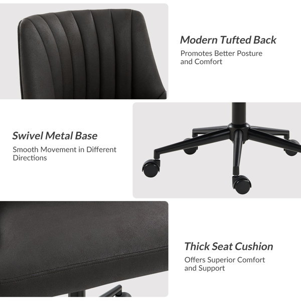 Hokku Designs Kater Modern Tilting Rock Office Chair with Swivel and ...