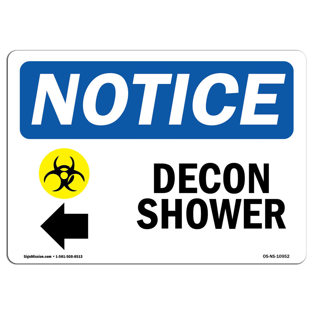 SignMission Decon Shower Sign with Symbol | Wayfair